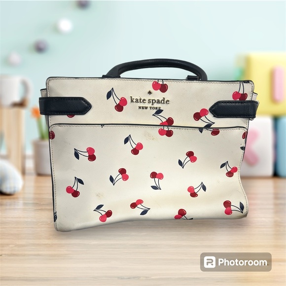 kate spade | Bags | Kate Spade Staci K61 Dancing Cherries Medium ...